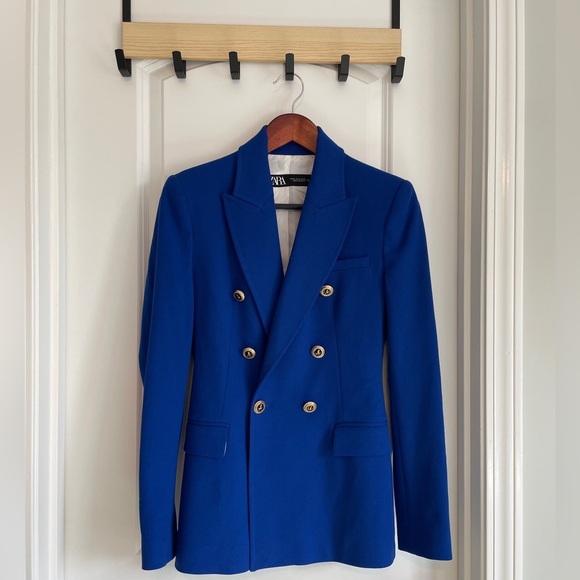 Zara | Jackets & Coats | Zara Royal Blue Blazer | Poshmark